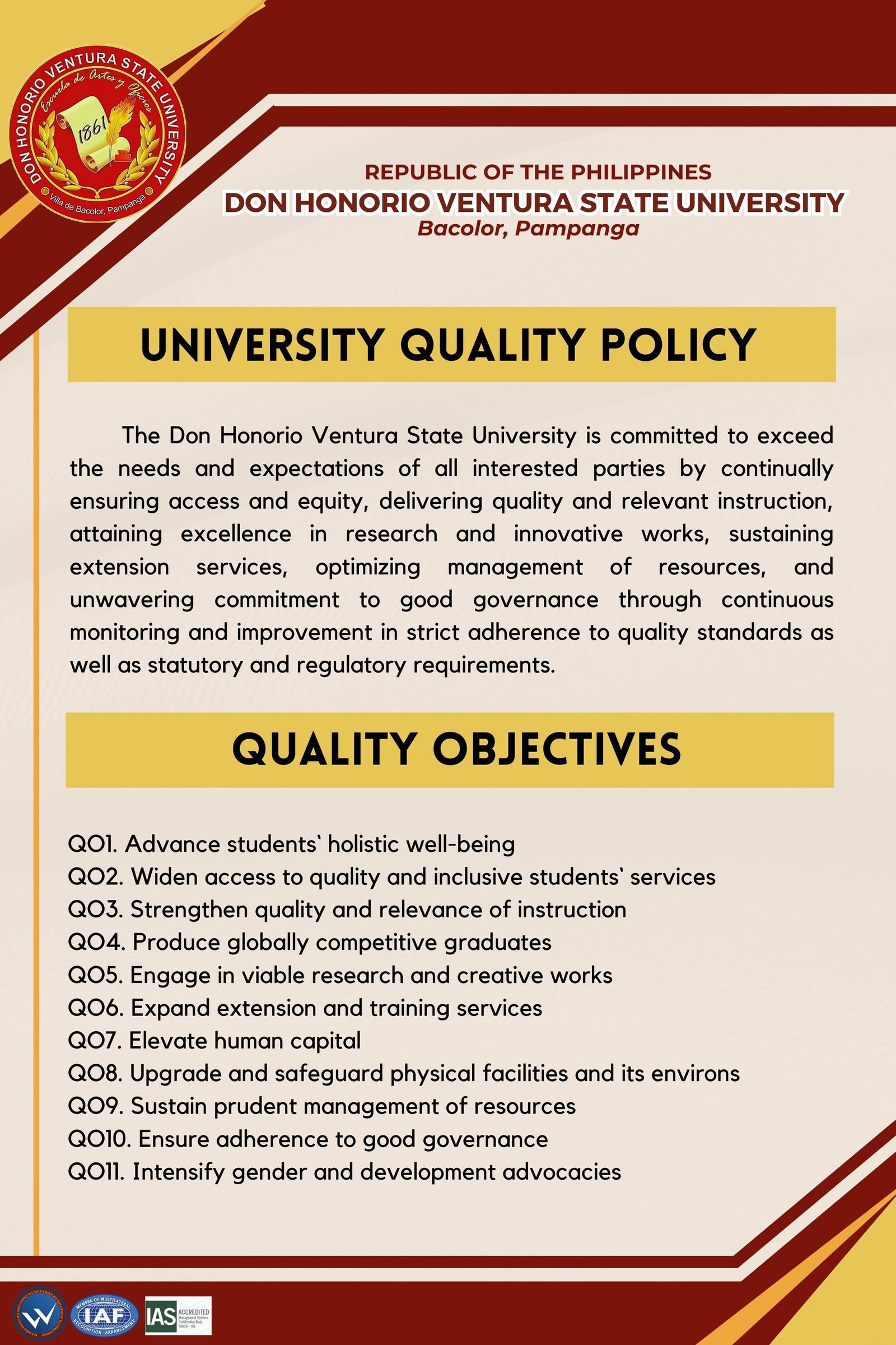 University Quality Policy